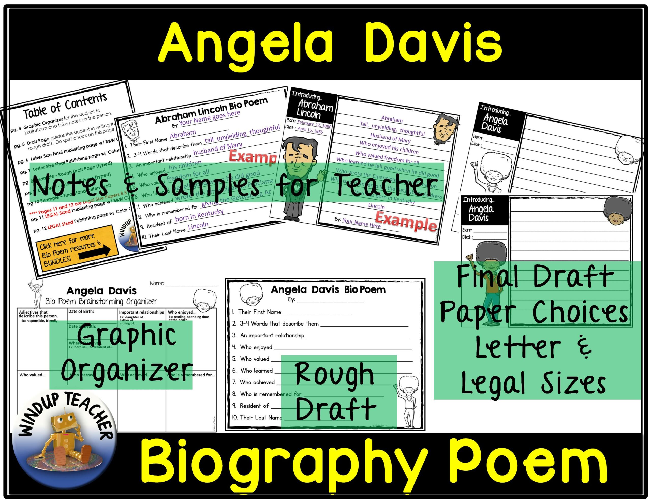 Angela Davis Poem Writing Activity | Made By Teachers