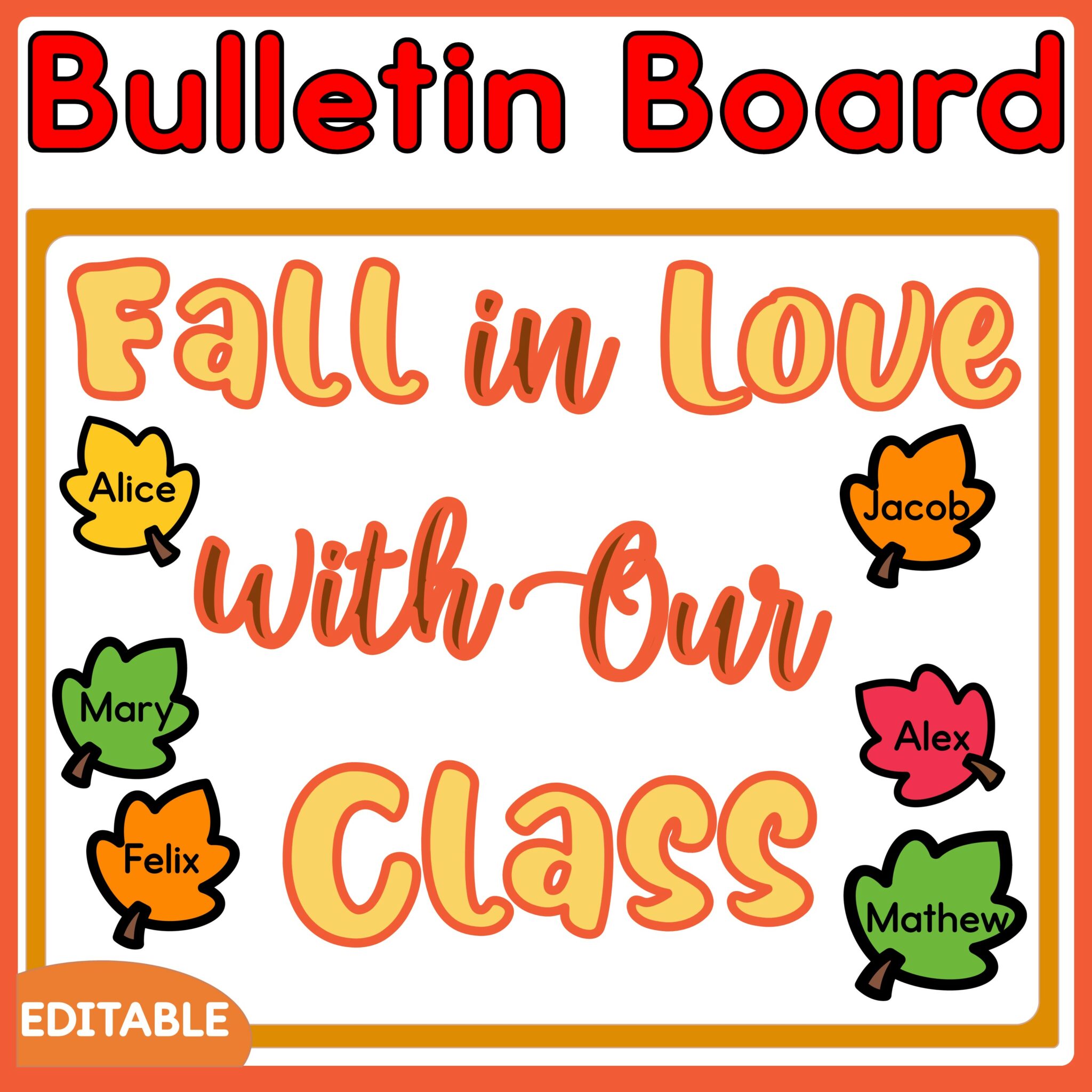 Fall Editable Bulletin Board Décor | Autumn Door Decor - Made By Teachers