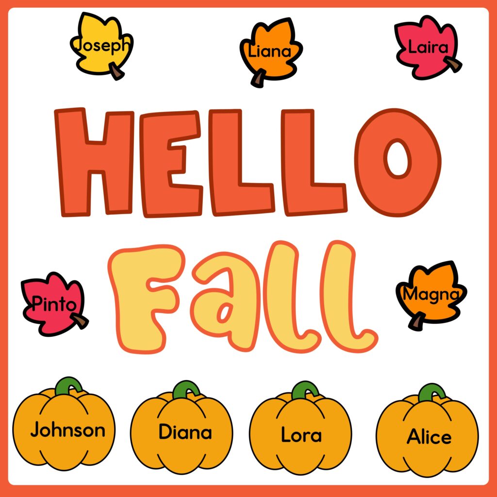 Fall Editable Bulletin Board Décor | Autumn Door Decor - Made By Teachers