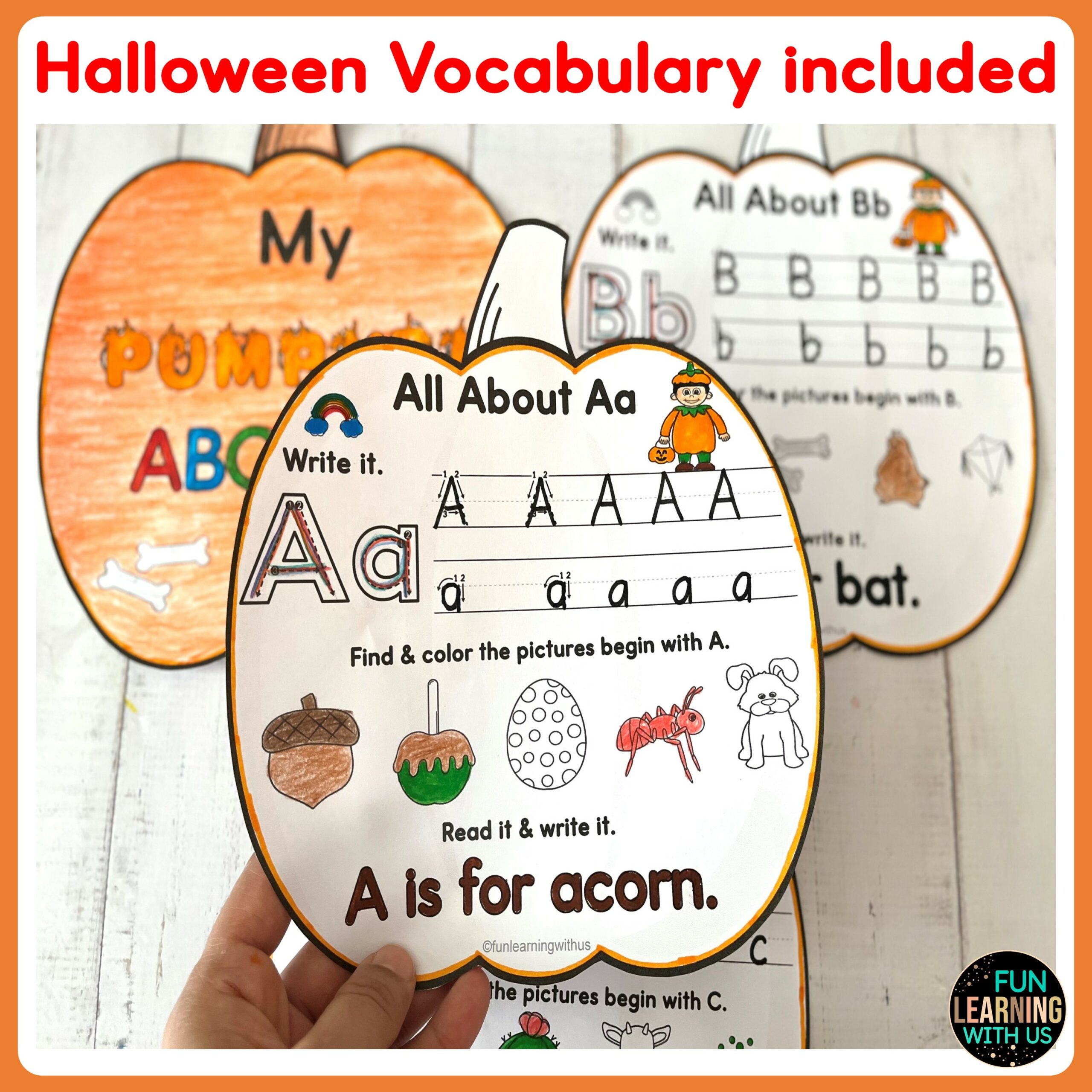 Pumpkin ABC Practice Book | October Pumpkin Week Alphabet Worksheets ...