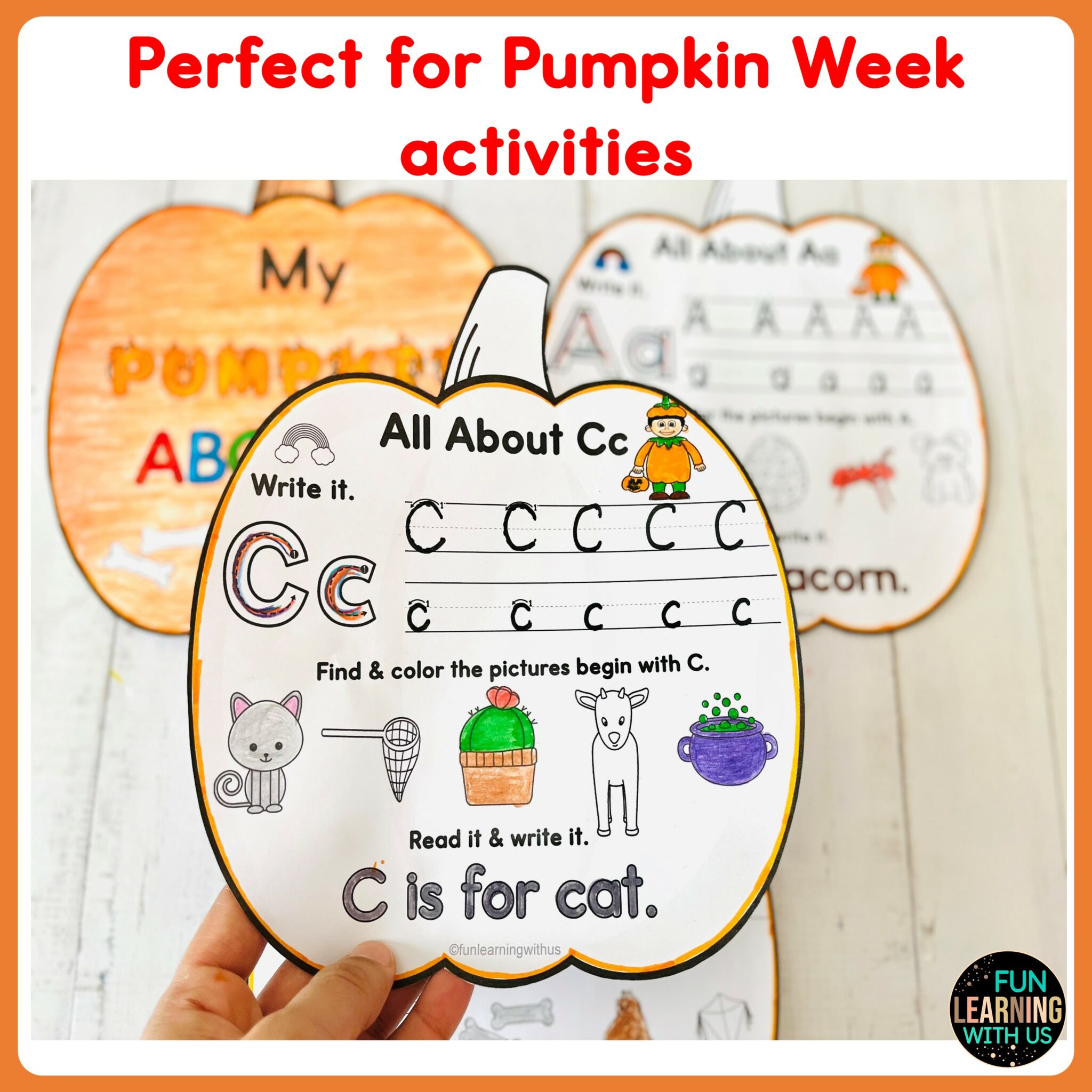 Pumpkin ABC Practice Book | October Pumpkin Week Alphabet Worksheets ...