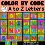Alphabet Letters Color By Code Clipart | A to Z Letters Clip Art | CBC ...