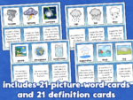 Weather and Climate Vocabulary Cards with Pictures & Definitions - Made ...