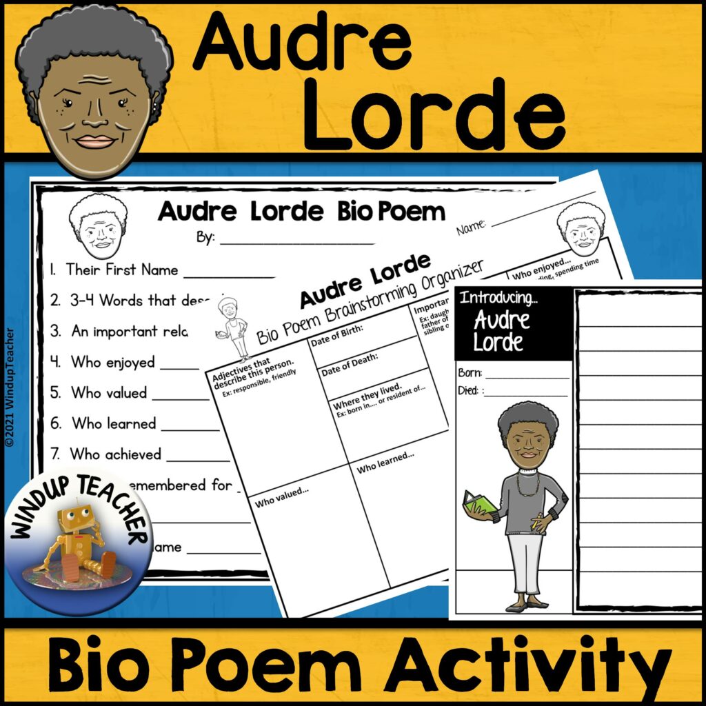 Audre Lorde Poem Writing Activity - Made By Teachers