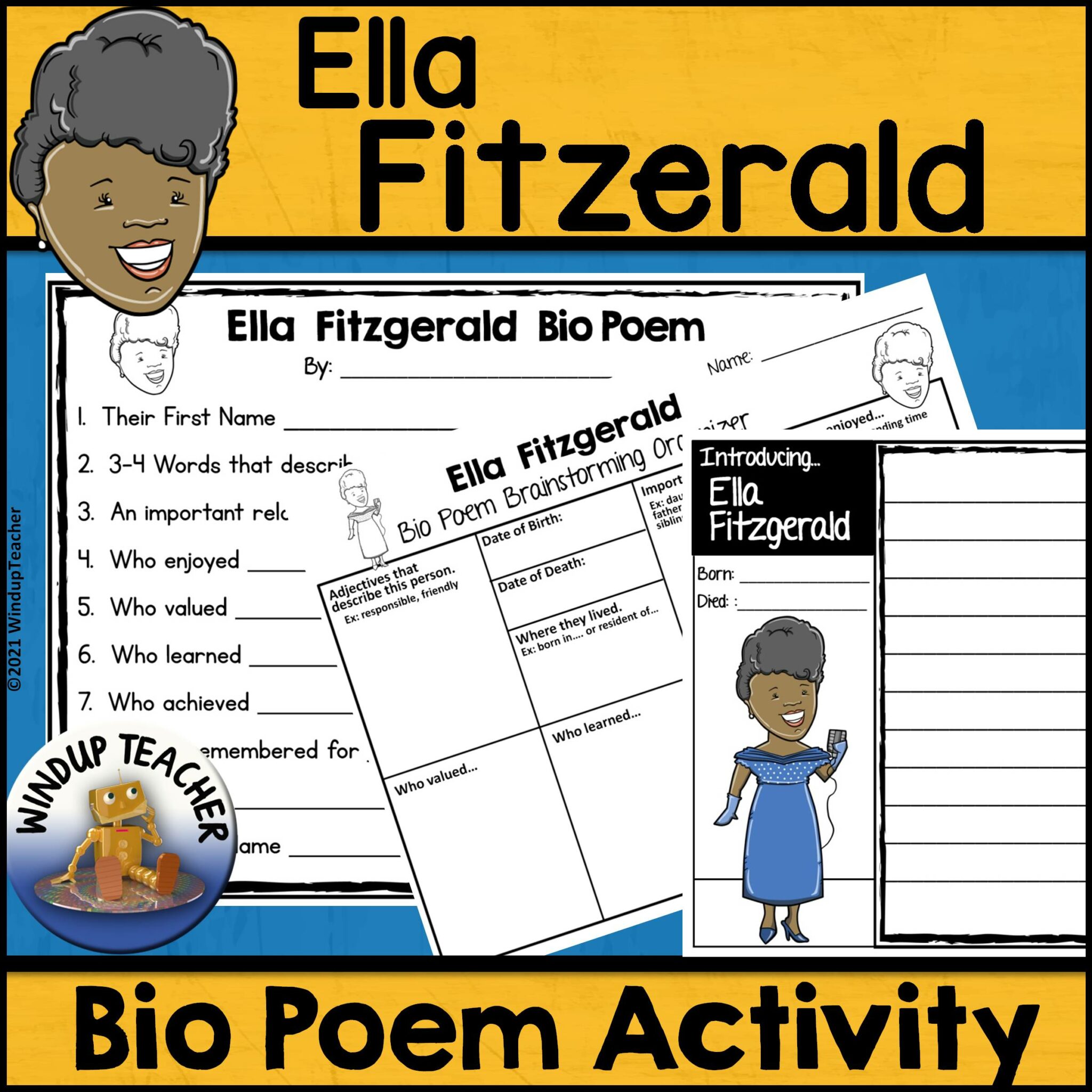 Ella Fitzgerald Poem Writing Activity - Made By Teachers