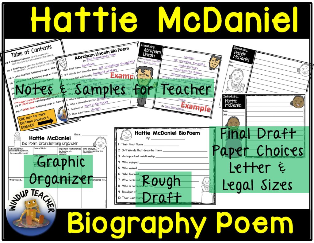 Hattie McDaniel Poem Writing Activity | Made By Teachers