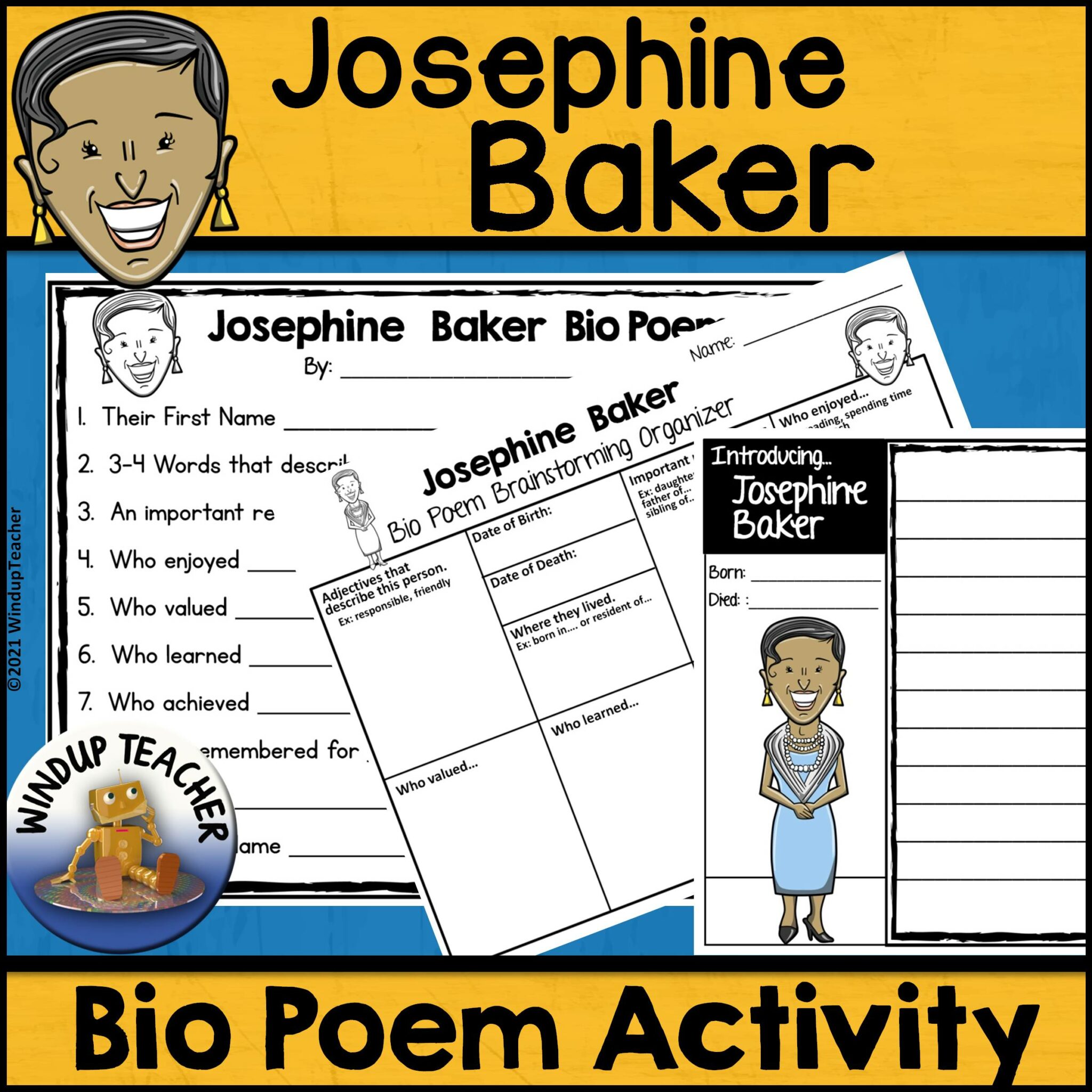 Josephine Baker Poem Writing Activity - Made By Teachers