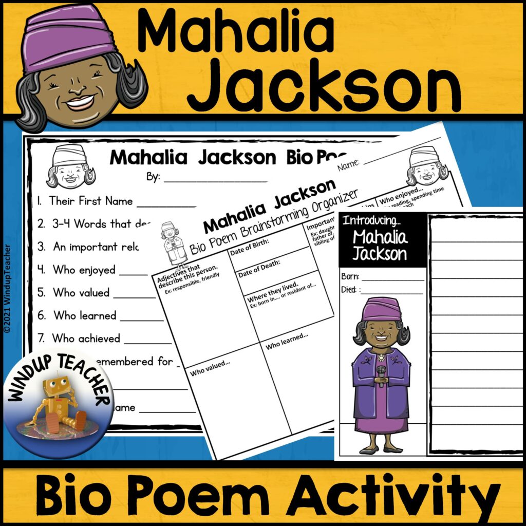 Mahalia Jackson Poem Writing Activity | Made By Teachers