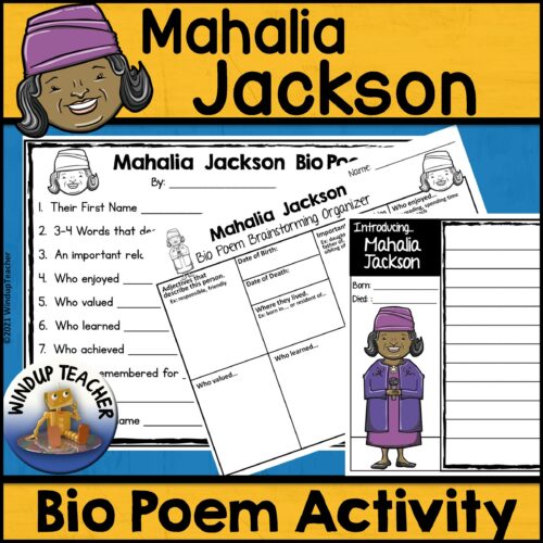Mahalia Jackson Poem Writing Activity - Made By Teachers