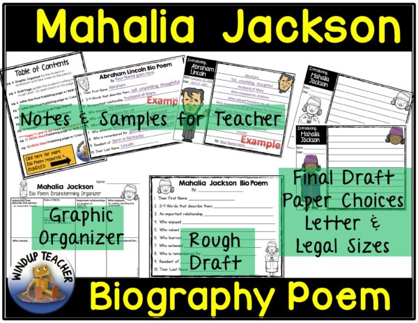 Mahalia Jackson Poem Writing Activity - Made By Teachers