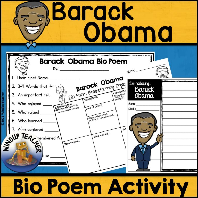 Barack Obama Poem Writing Activity - Made By Teachers