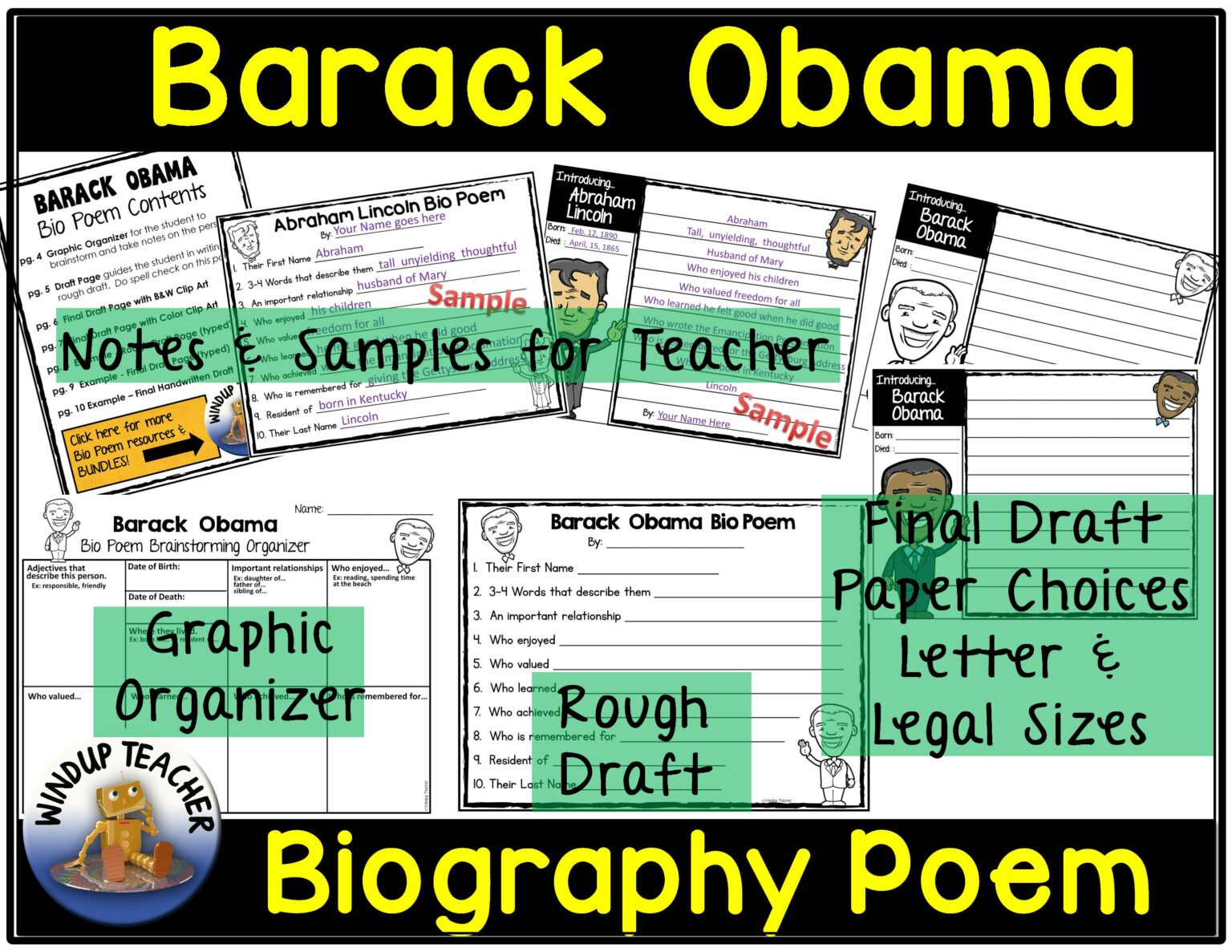 Barack Obama Poem Writing Activity - Made By Teachers