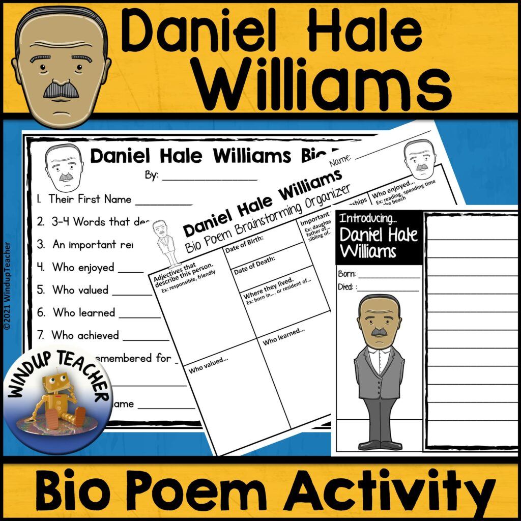 Daniel Hale Williams Poem Writing Activity - Made By Teachers