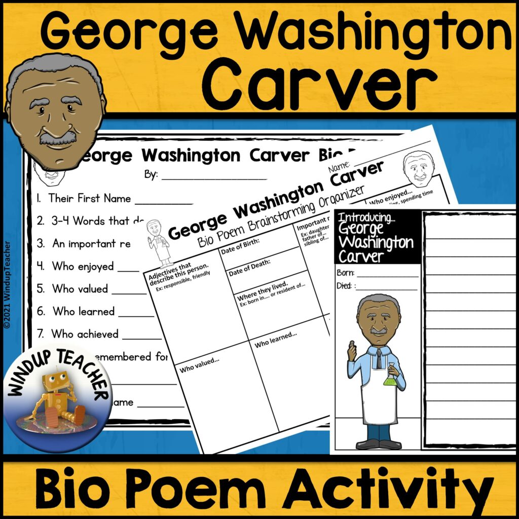 George W. Carver Poem Writing Activity - Made By Teachers
