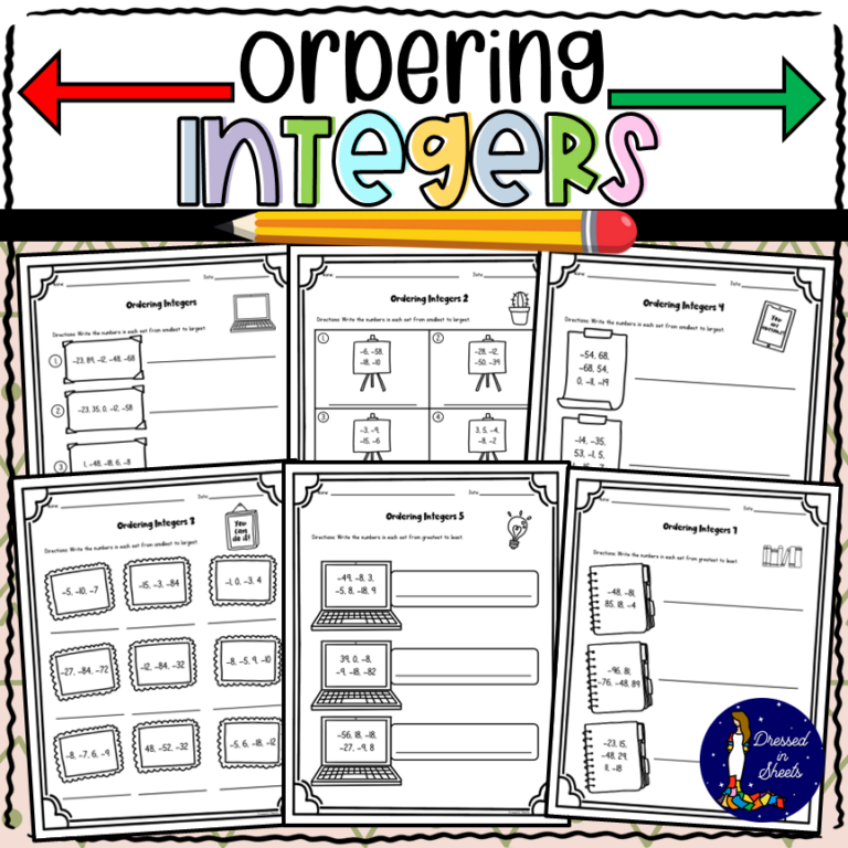 Ordering Integers | Made By Teachers