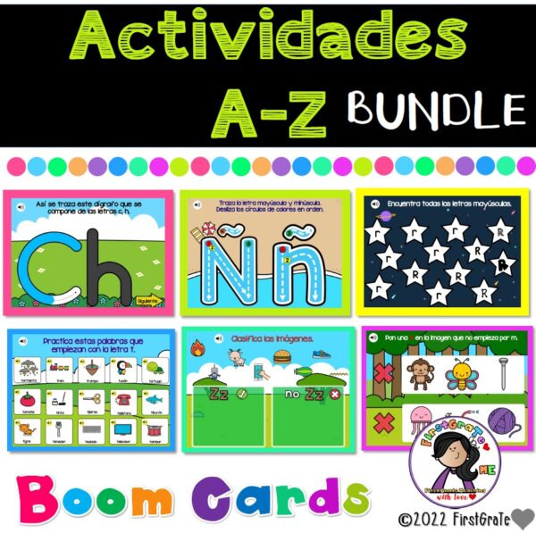 Actividades con el alfabeto A-Z Boom Cards (30 Decks) - Made By Teachers
