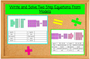 Step by Step Write and Solve Two Step Equations w Models PDF - Made By ...