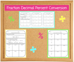 Fraction to Decimal to Percent Notes and Worksheets - Made By Teachers