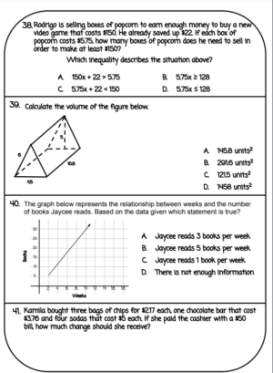 7th Grade Math End of Year, STAAR review with Helpful Hints Pages and ...