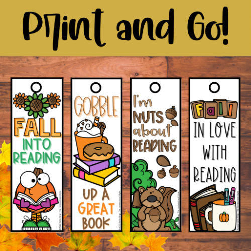 *SALE* Fall Coloring Bookmarks | Bright Colors and Bookmarks to Color ...
