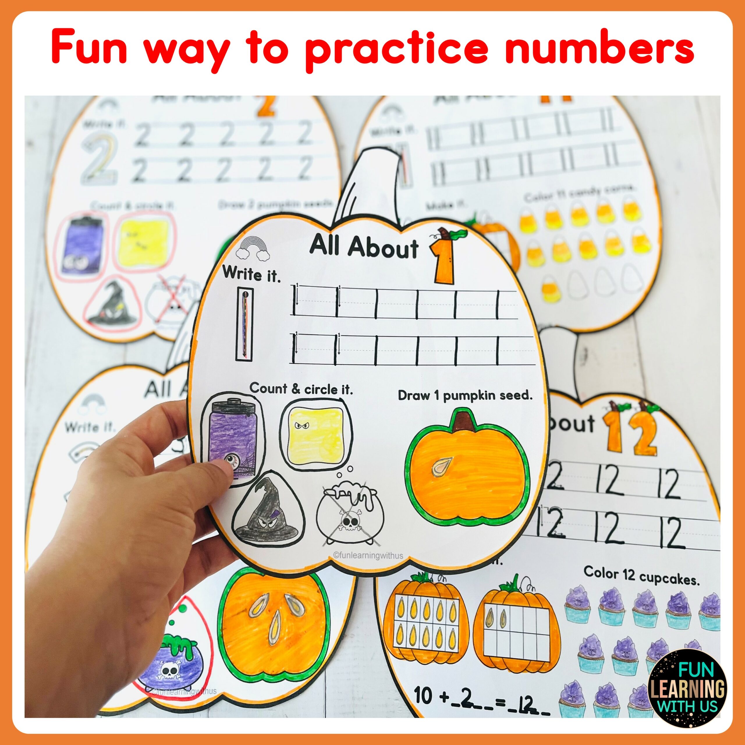 Pumpkin Number Practice Book | October Pumpkin Week Worksheets | Made ...