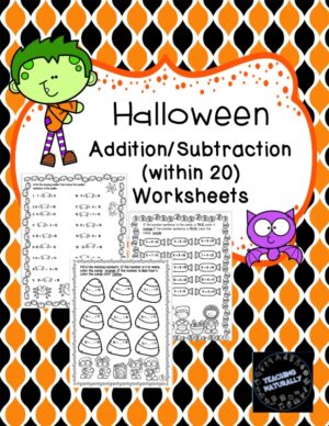 Halloween Addition and Subtraction within 20 Worksheets | Made By Teachers