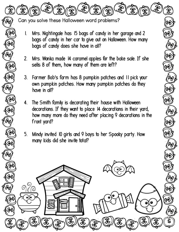 Halloween Addition and Subtraction within 20 Worksheets | Made By Teachers