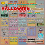 Fully Colored HALLOWEEN Rebus Puzzle Game Frames 151–175 PNGs - Made By ...