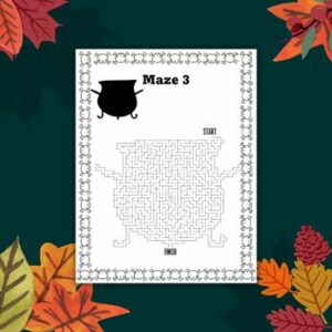 Fall Spooky Puzzles Mazes With Solution - October November Games ...
