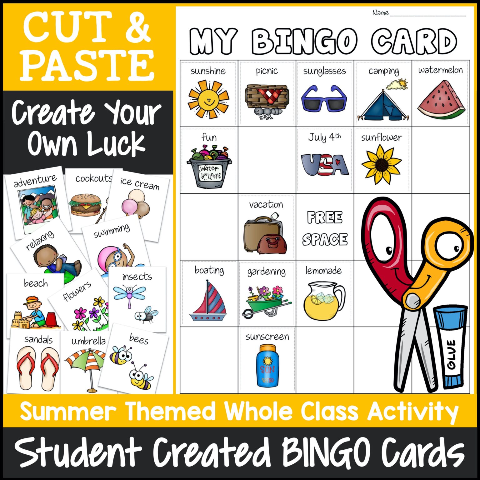 Fall Bingo Game | Cut and Paste Printable Bingo {Dollar Deals} | Made ...