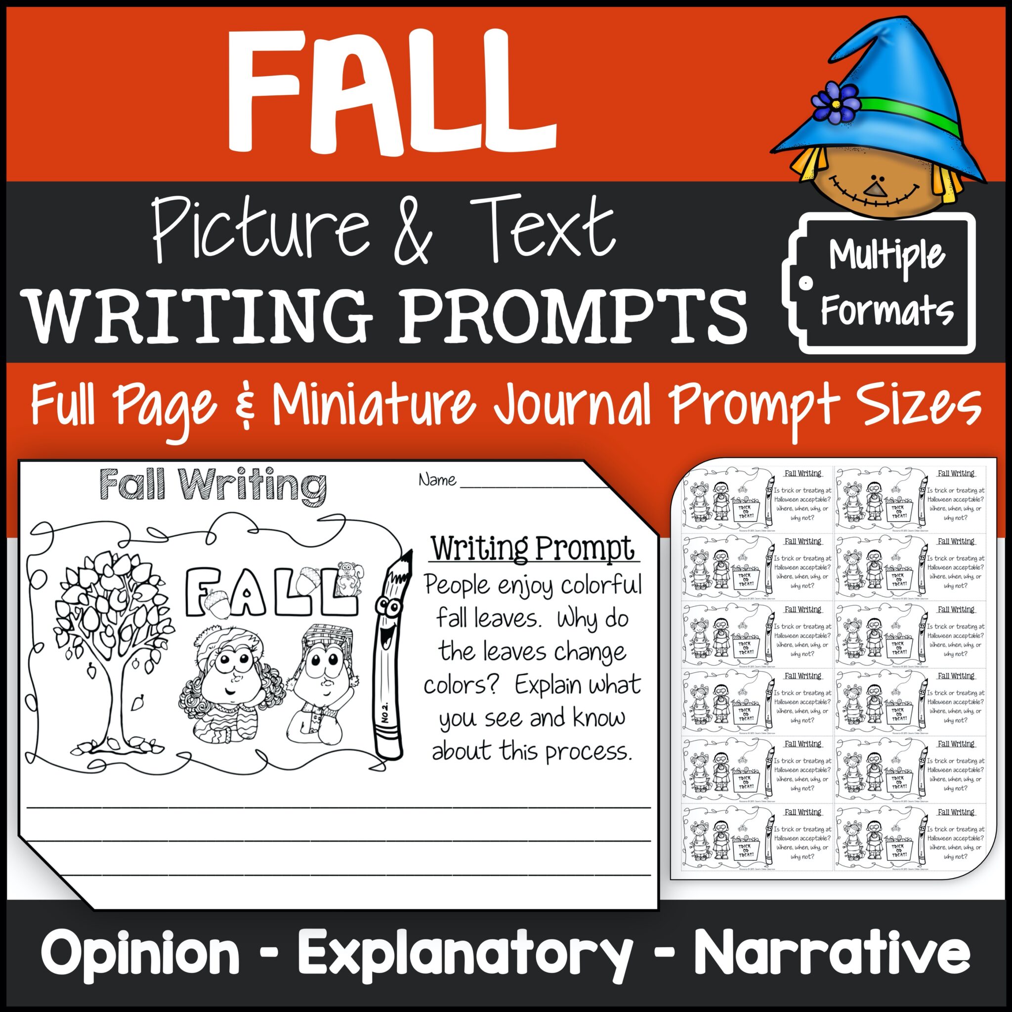 Fall Picture Writing Prompts (Opinion, Explanatory, Narrative) | Made ...