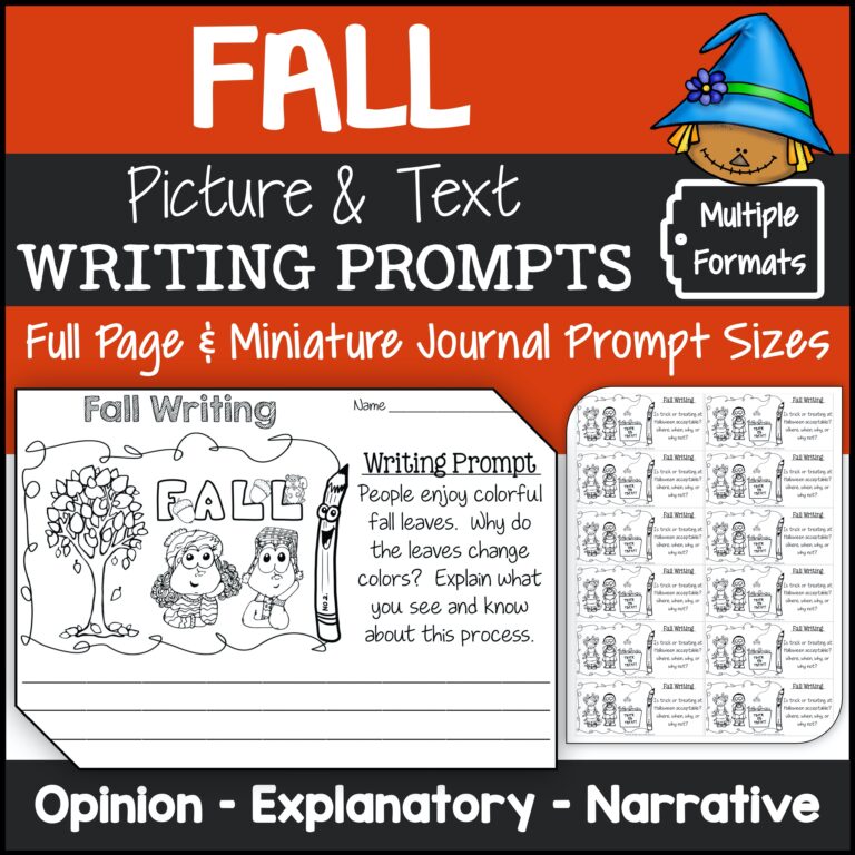 Fall Picture Writing Prompts (Opinion, Explanatory, Narrative) | Made ...