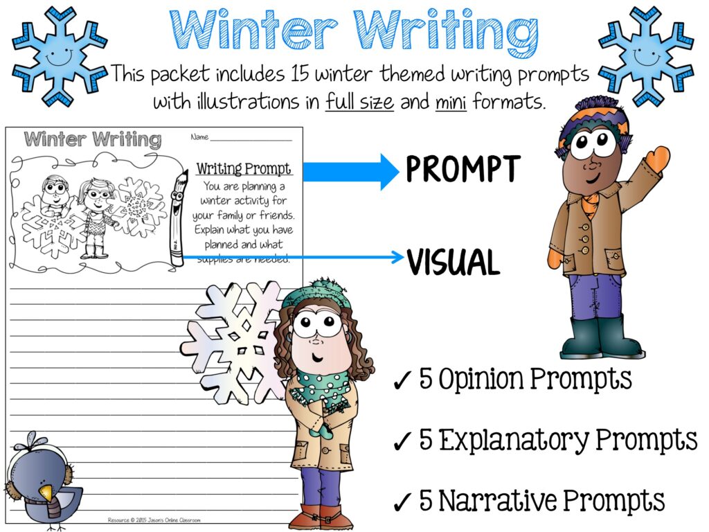 Winter Picture Writing Prompts (Opinion, Explanatory, Narrative) | Made ...