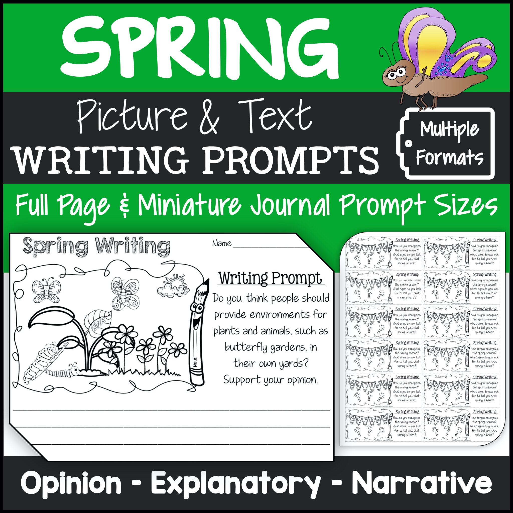 March Picture Writing Prompts (Opinion, Explanatory, Narrative) | Made ...