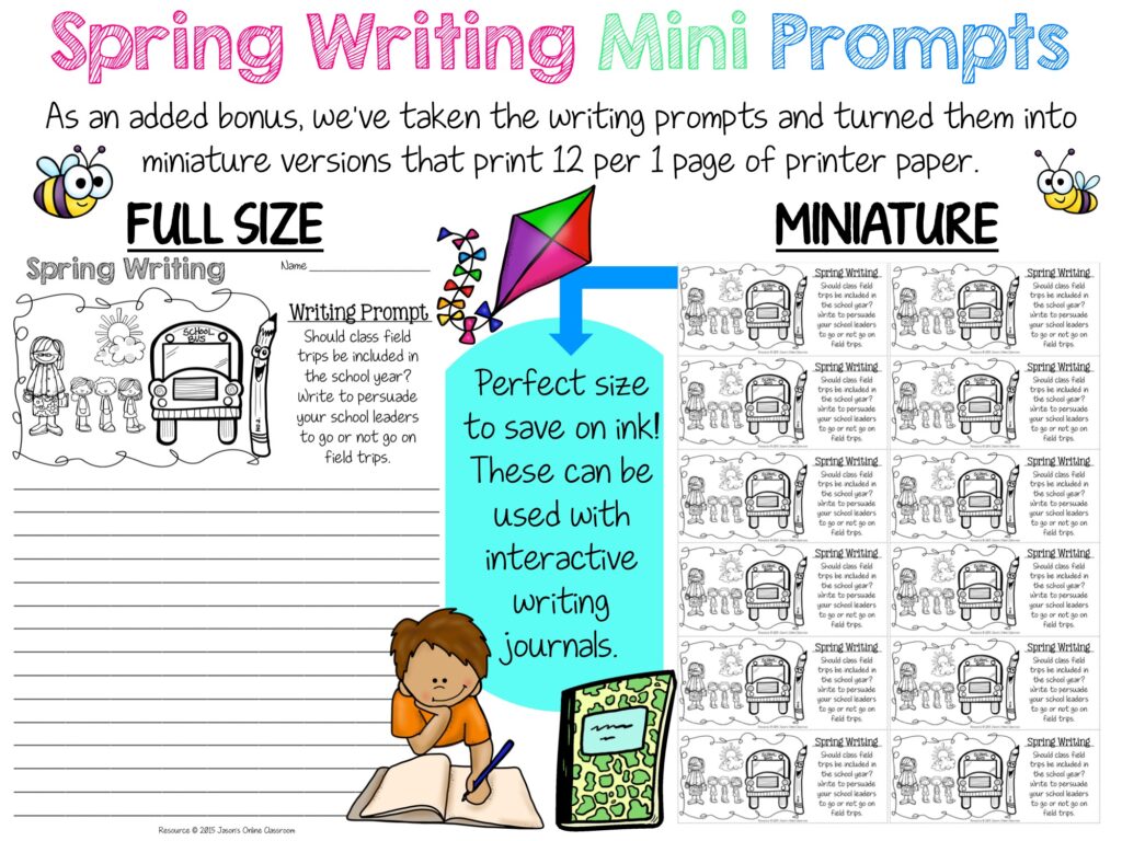 Spring Picture Writing Prompts (Opinion, Explanatory, Narrative) | Made By Teachers