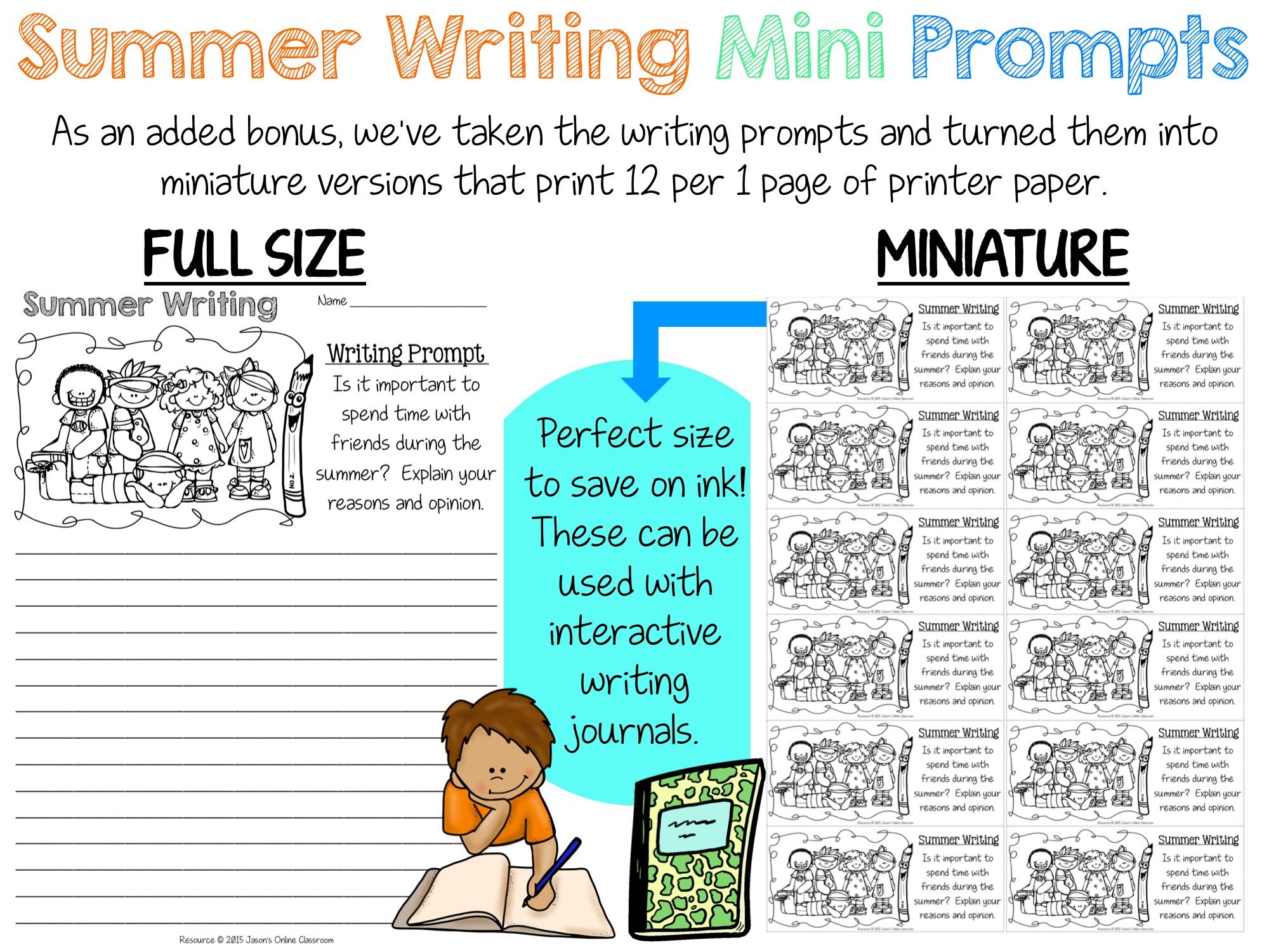 Summer Picture Writing Prompts (Opinion, Explanatory, Narrative) | Made ...