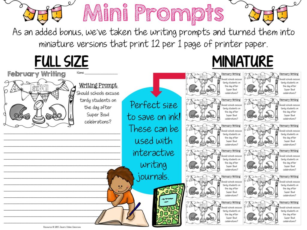 February Picture Writing Prompts (Opinion, Explanatory, Narrative ...