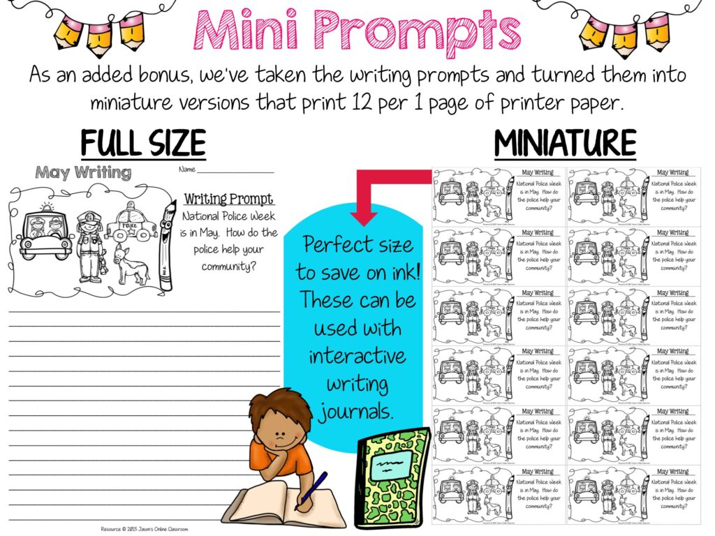 May Picture Writing Prompts (Opinion, Explanatory, Narrative) - Made By ...