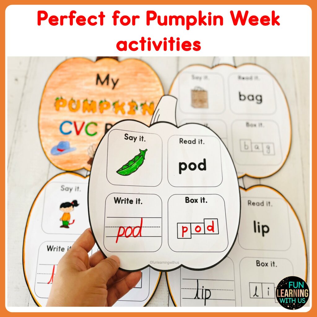 Autumn CVC Worksheets | Fall Pumpkin CVC word building Activity | Made ...