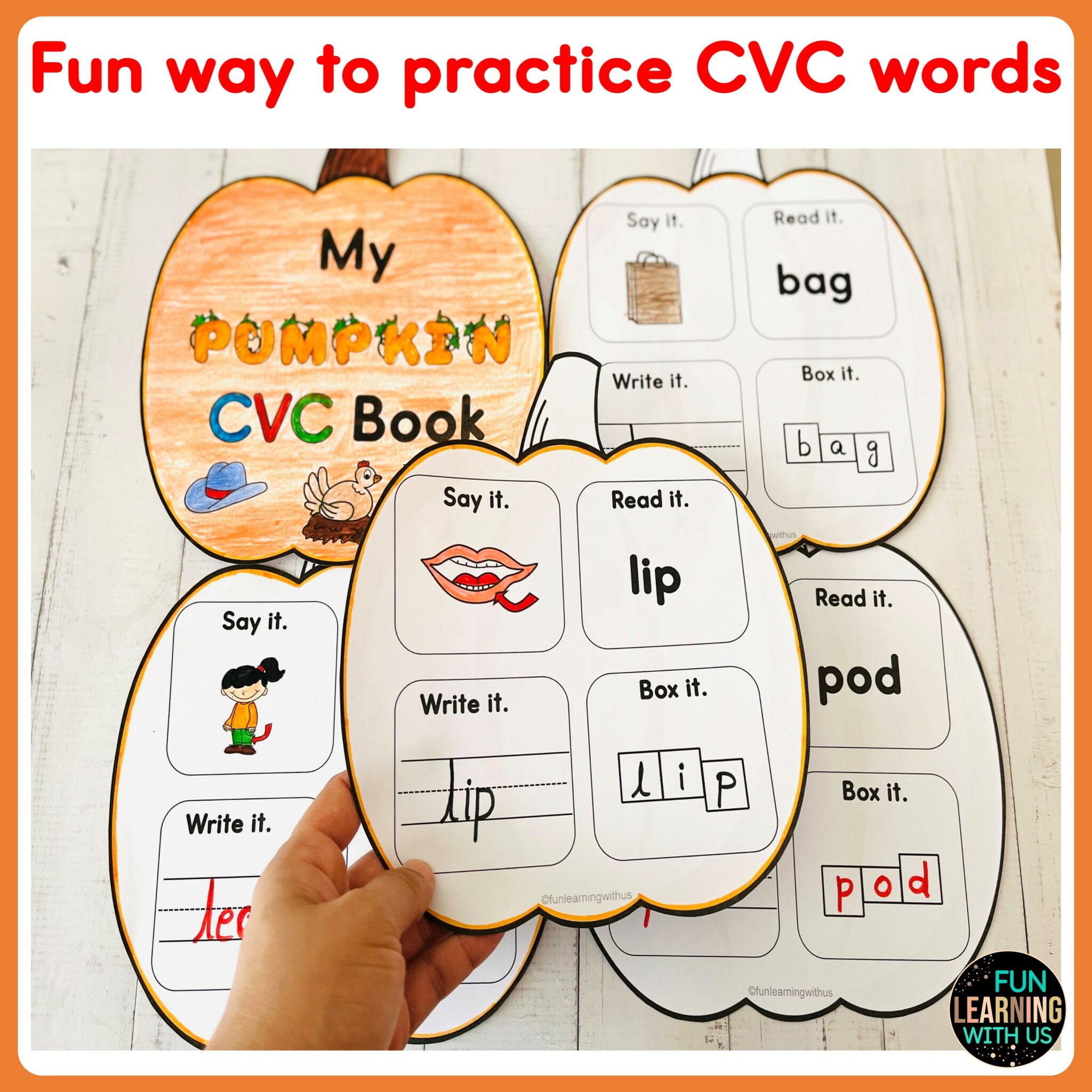 Autumn CVC Worksheets | Fall Pumpkin CVC word building Activity - Made ...