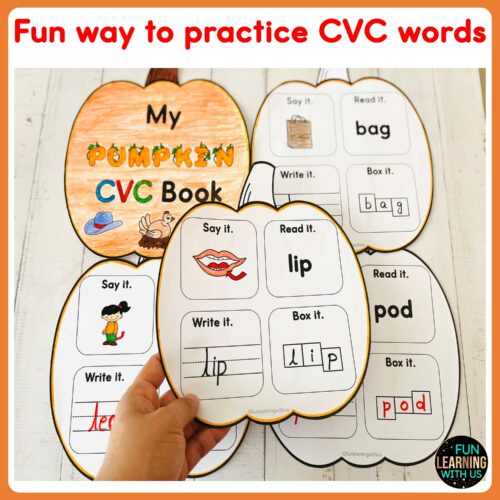 Autumn CVC Worksheets | Fall Pumpkin CVC word building Activity - Made ...