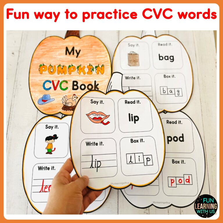 Autumn CVC Worksheets | Fall Pumpkin CVC word building Activity - Made ...