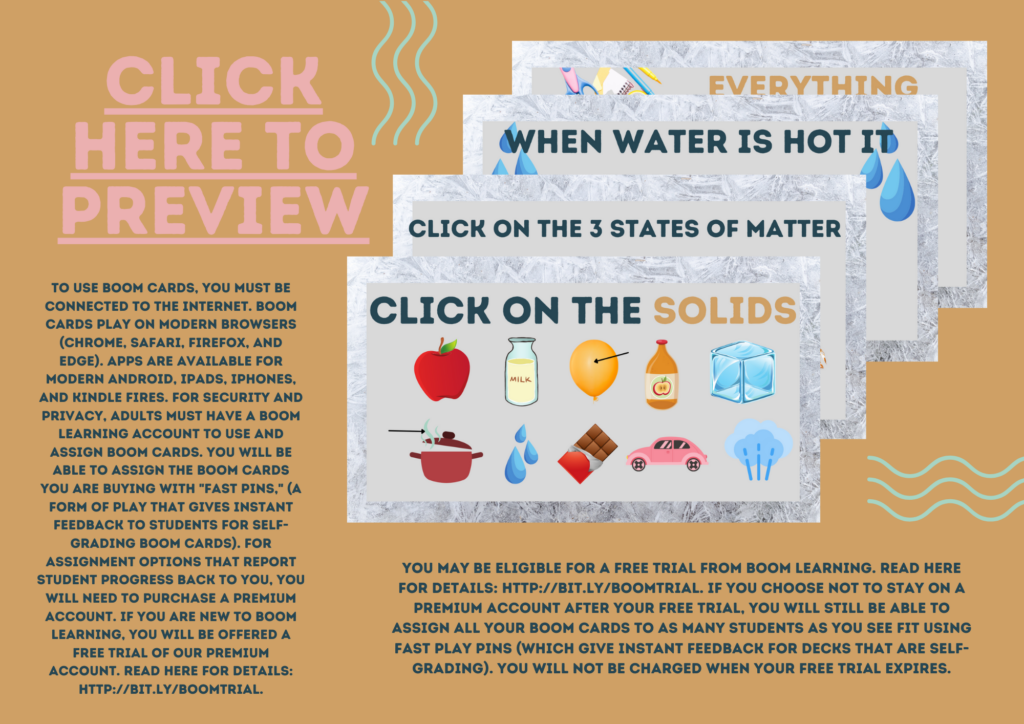 States of Matter Science Digital Boom Card Pack | Made By Teachers