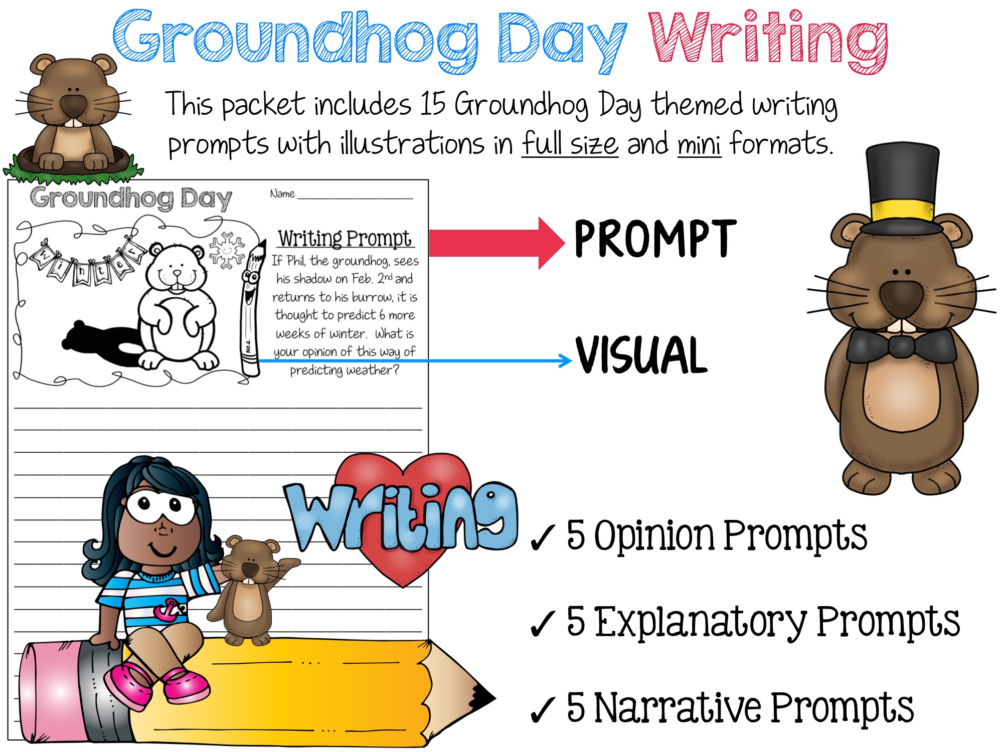 Groundhog Day Writing Prompts | Made By Teachers