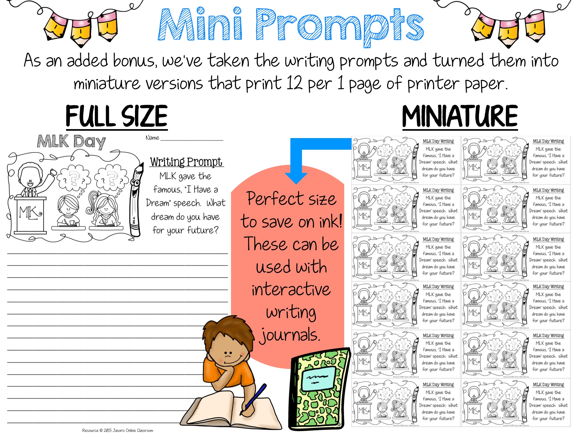 MLK Day Writing Prompts | Made By Teachers