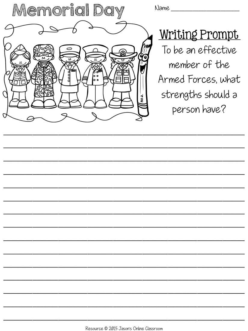 Memorial Day Writing Prompts | Made By Teachers