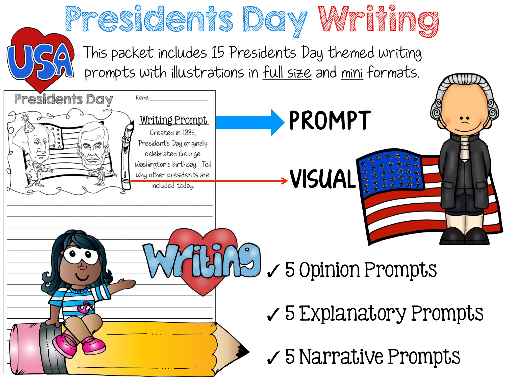 Presidents Day Writing Prompts | Made By Teachers