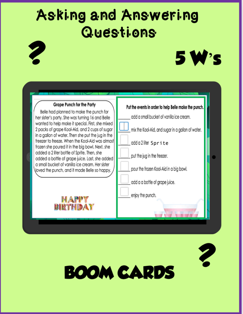 Asking and Answering Questions Boom Cards | Made By Teachers