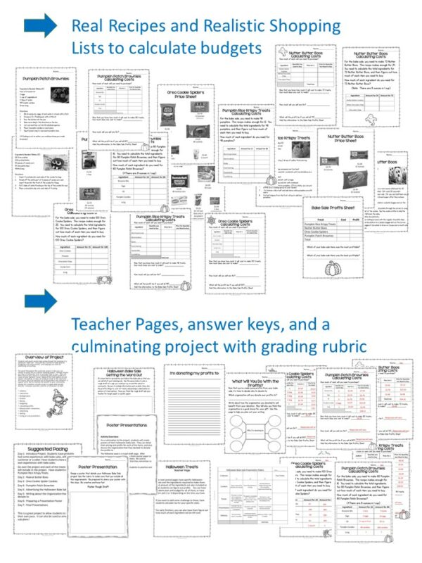 Halloween Bake Sale (Project Based Learning) - Made By Teachers