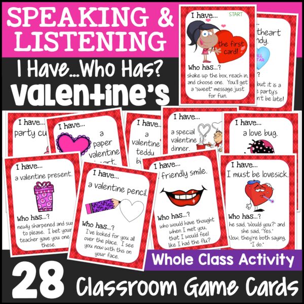 Valentine's Day I Have Who Has Game | Made By Teachers